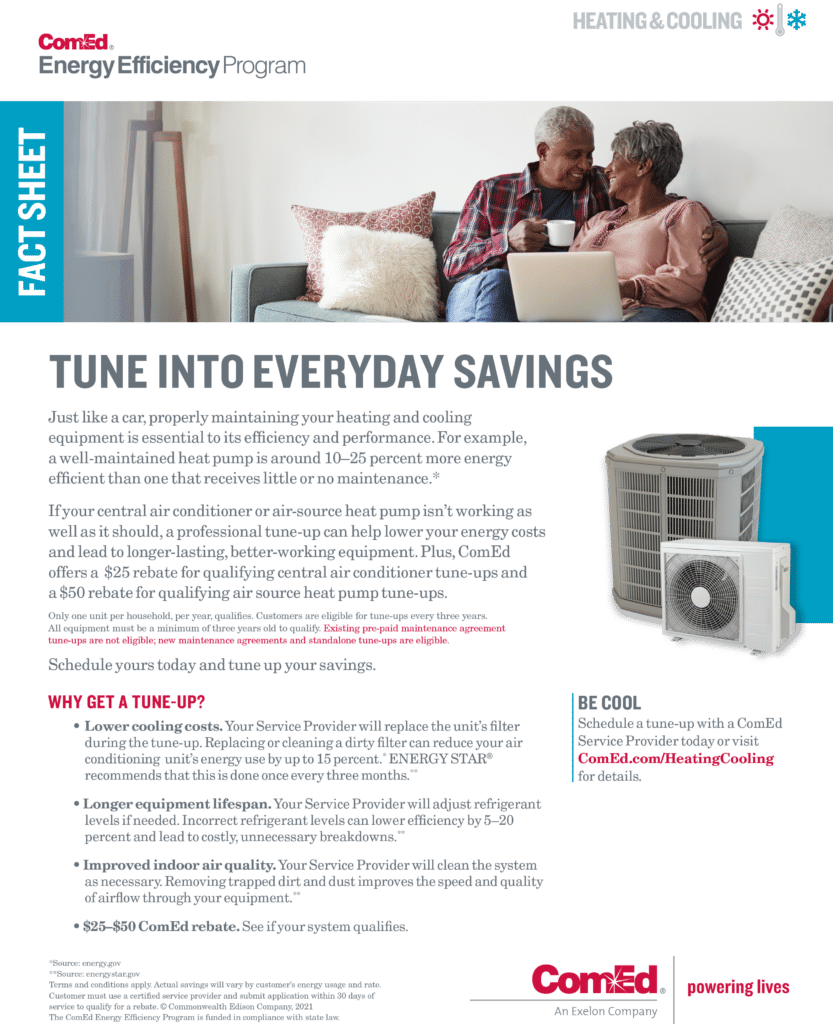 ComEd Rebate for A/C Clean & Checks - Main - News | Home Comfort